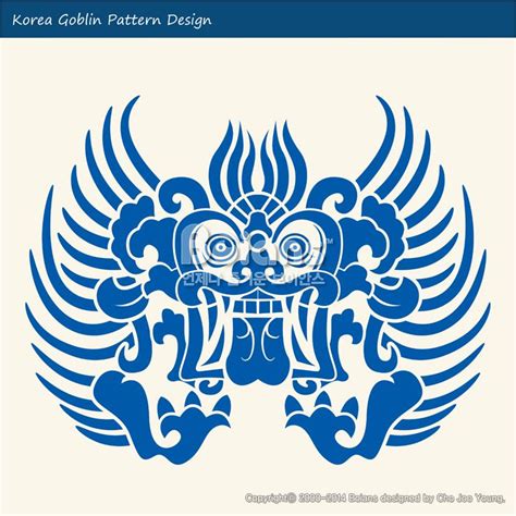 한국의 도깨비 문양 패턴디자인 한국 전통문양 패턴 디자인 시리즈 Bptd010026 Korea Goblin Pattern