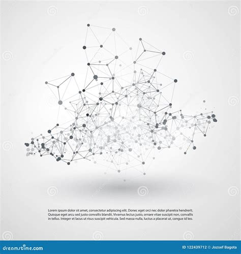 Black And White Modern Minimal Style Cloud Computing Networks