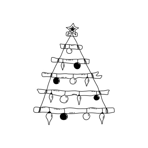 wall christmas tree made of wooden sticks vector 15021153 vector art