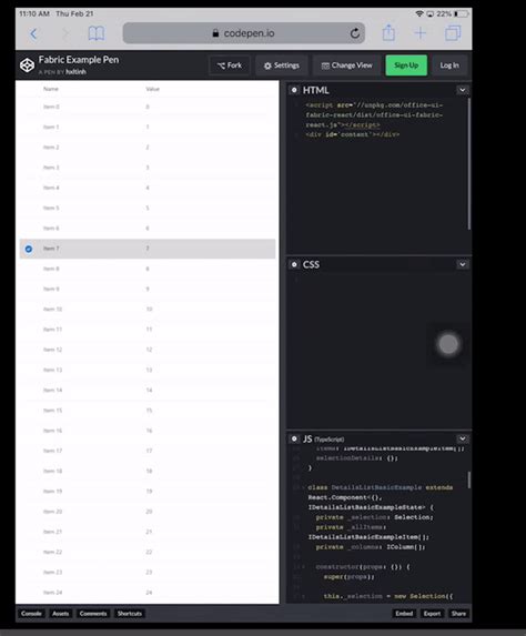 DetailsList UI Bug When Selecting Many Items Quickly With SelectionMode Single On Mobile Safari