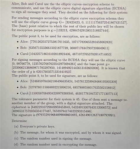[solved] alice bob and carol use the the elliptic curves encryption