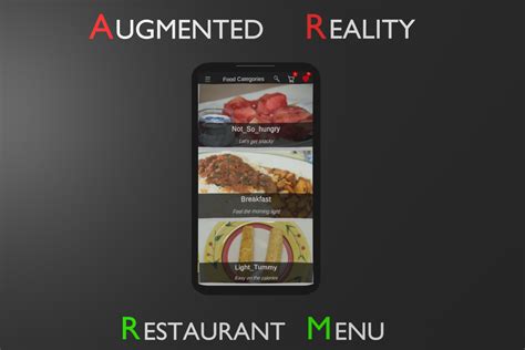Ar Restaurant Menu App Packs Unity Asset Store