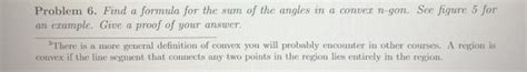 Solved Problem 6 Find A Formula For The Sum Of The Angles Chegg Com