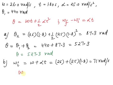 solved at t 0 a grinding wheel has an angular velocity of 26 0 rad s