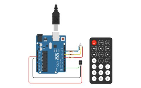 circuit design sensor ir led rgb tinkercad