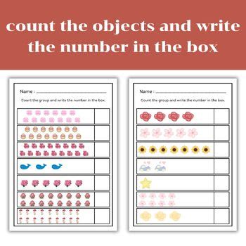 Count The Objects And Write The Number In The Box By Keijureestory