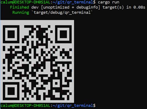 GitHub Calum Terminal Qrcode Renders A QR Code In The Terminal