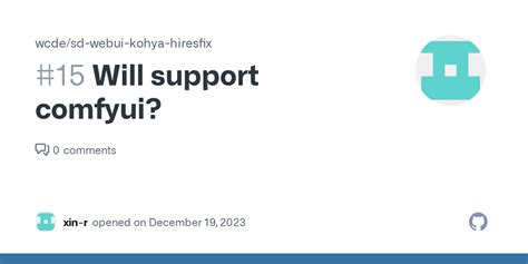 Will Support Comfyui Issue Wcde Sd Webui Kohya Hiresfix GitHub