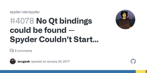 No Qt Bindings Could Be Found Spyder Couldn T Start Anymore Issue Spyder Ide Spyder