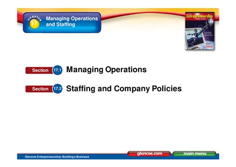 7 Managing Operations And Staffing Managing Operations And Staffing Managing Operations And