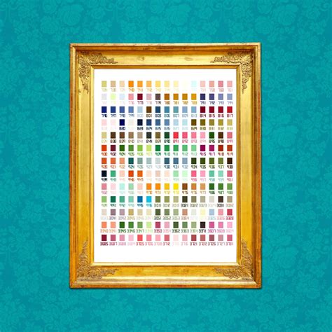 DMC Color Chart DMC Floss Color Chart Dmc Thread Chart Diy Dmc Color Chart Cross Stitch