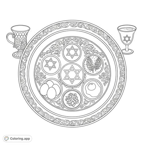 Passover Seder Plate Coloringapp