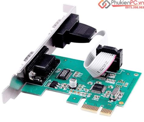 Card PCI E Sang 2 RS232 COM DB9 Chipset WCH382