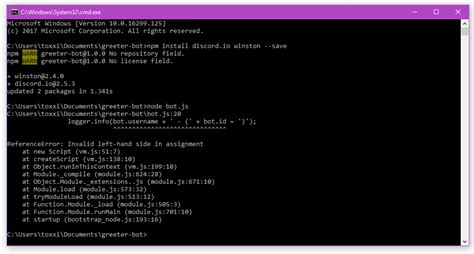 Issue With The Node Botjs Command · Issue 58 · Renesanszdiscord