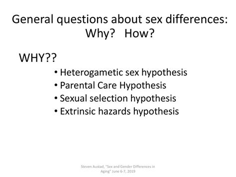 Comparative Biology Of Sex And Longevity Ppt Download