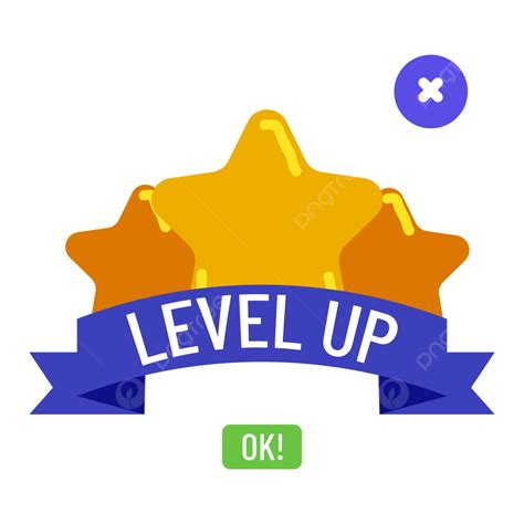 The Game Level Up Design Vector Level Completed Game Level Gaming