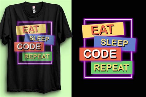 Eat Sleep Code Repeat Binary Code Graphic By Fatimaakhter01936