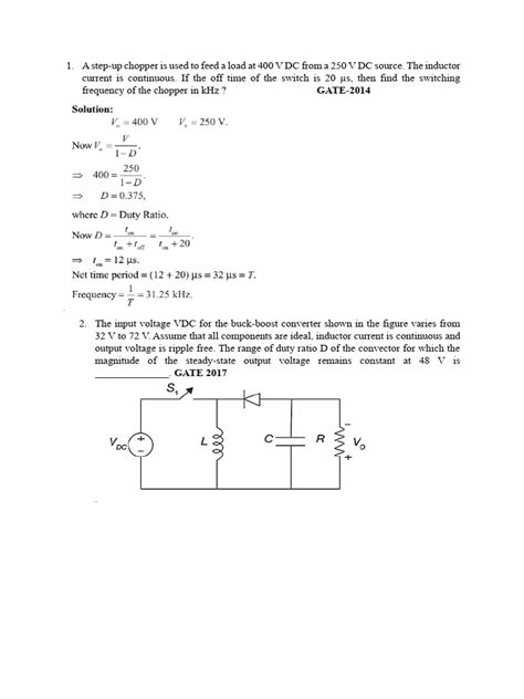 Gate Questions Unit 2 Pdf Inductor Electrical Circuits