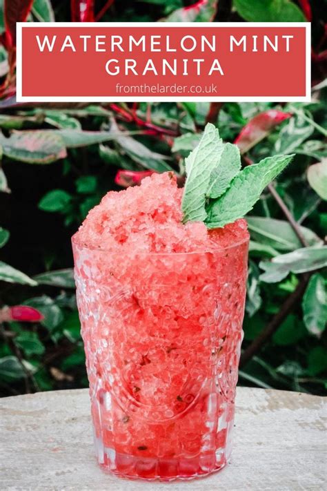Watermelon Mint Granita Recipe