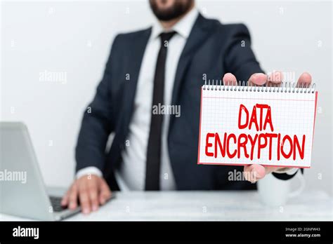 Hand Writing Sign Data Encryption Concept Meaning Symmetrickey