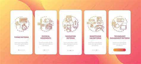 Conceptual Onboarding Screen Of Mobile App Page With Behavior Metrics Elements Vector Text