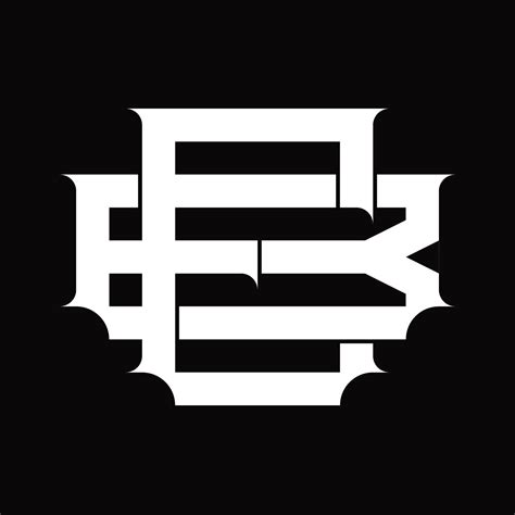 Be Logo Monogram With Vintage Overlapping Linked Style Design Template 16571583 Vector Art At