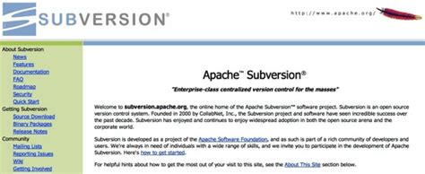 apache subversionプロジェクトがgitに移行 ※ネタだったらしい ソフトアンテナ