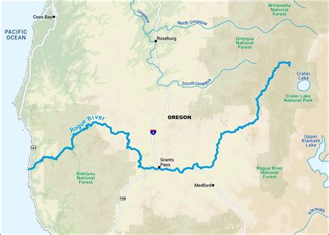 Rogue River Map Us Maps