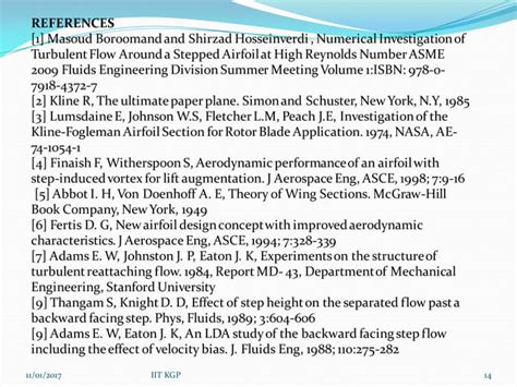 Numerical Investigation Of Turbulent Flow Around A Stepped Airfoil At High Reynolds Number 2 Pdf