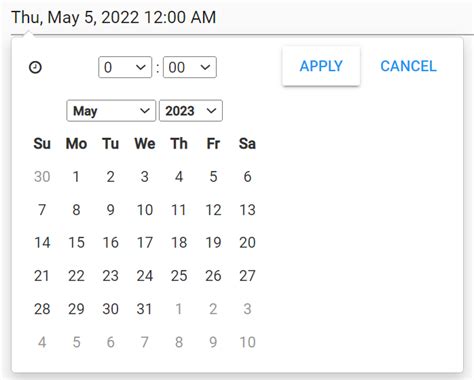 Disable DatePicker Apply Button Until A Change Is Made Feature Requests Anvil Community Forum