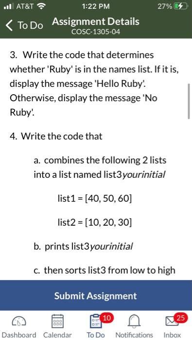 solved 1 write the python code statement that creates a