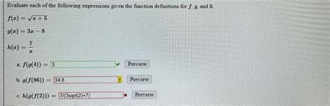 solved evaluate each of the following expressions given the