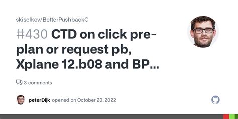 ctd on click pre plan or request pb xplane 12 b08 and bpb 0 52 · issue
