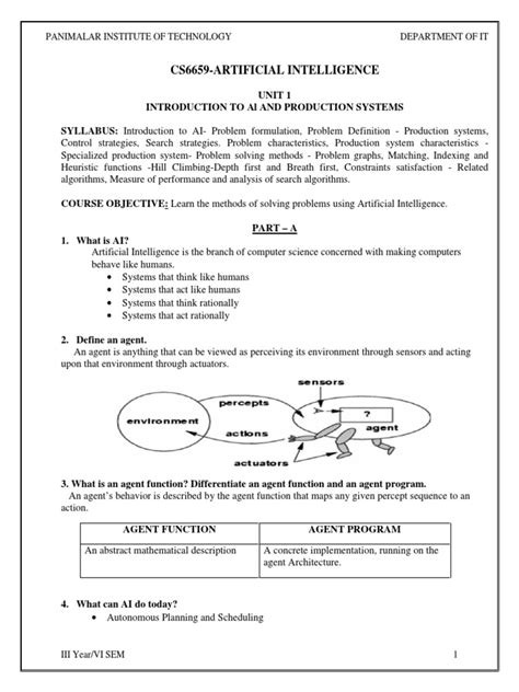 Cs6659 Artificial Intelligence Pdf Interpretation Logic Theoretical Computer Science