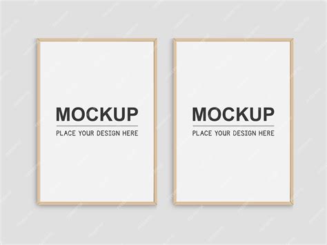 Premium Psd Set Of Two Realistic Photo Frames Mockup Picture Frame