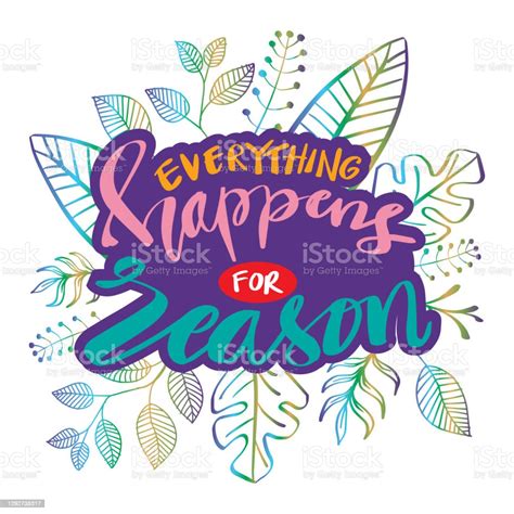 모든 것은 이유를 위해 발생합니다 영감을 주는 창의적인 동기 부여 인용문 포스터 개념에 대한 스톡 벡터 아트 및 기타 이미지 개념 개념과 주제 거친 Istock