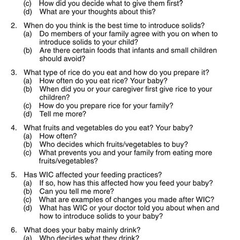 Semi Structured Interview Guide Topics And Example Sub Questions Download Scientific Diagram