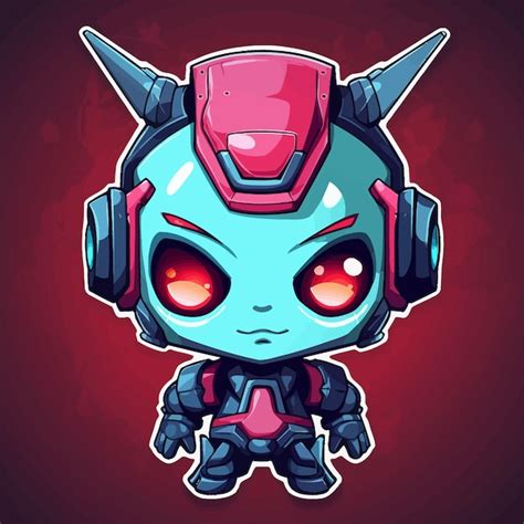 Premium Vector Cute Little Cube Shape Robot