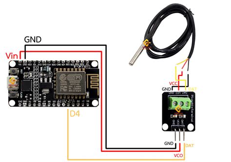สอนใช้งาน Esp8266 Ds18b20 Full Waterproof Temperature Sensor เซ็นเซอร์