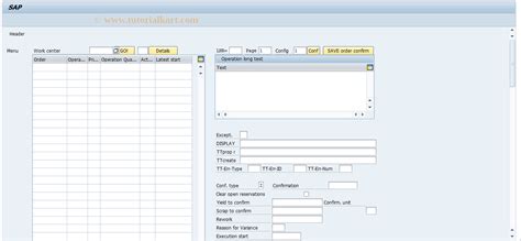 Cow1 Sap Tcode Production Order Workplace