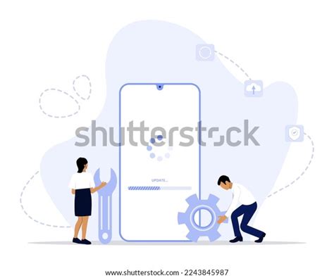 System Update Concept Illustration Showing People Stock Vector Royalty Free