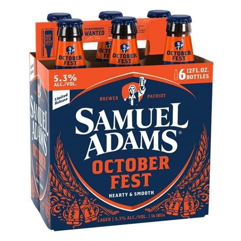 Samuel Adams Octoberfest Seasonal Craft Beer 6 Pack 12 Fl Oz Glass