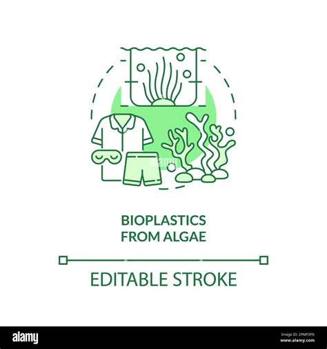 Bioplastics From Algae Green Concept Icon Stock Vector Image And Art Alamy