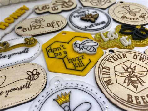 Keychain Bundle Svg File For Glowforge And Laser Cutters 16 Etsy