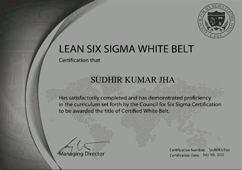Sudhir Kumar Jha On Linkedin Sixsigmacertification Sixsigma