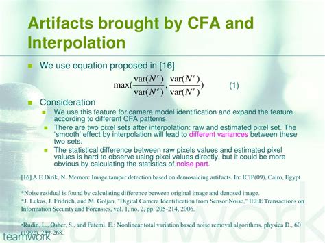 Ppt Camera Model I Dentification B Ased On The Characteristics Of Cfa