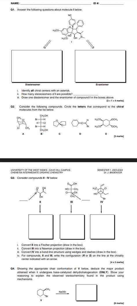 solved q1 answer the following questions about molecule i
