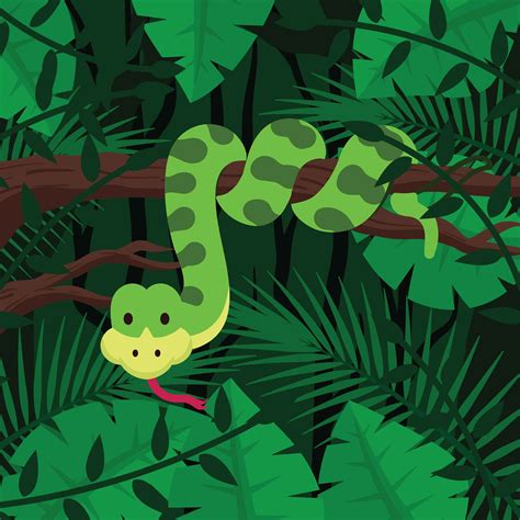 Anaconda On Forest Background 173013 Vector Art At Vecteezy