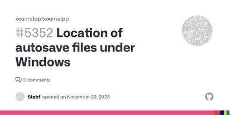Location Of Autosave Files Under Windows · Issue 5352 · Xournalpp