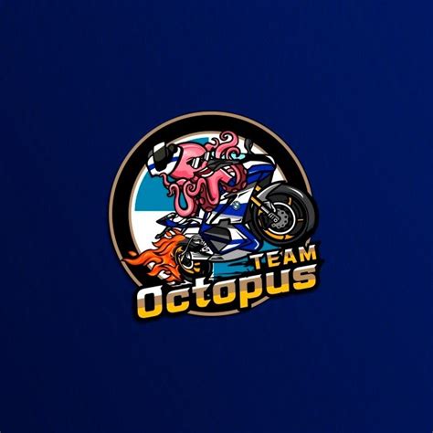 팀 옥토퍼스 오토바이 동호회클럽 엠블럼 디자인 로고 디자인 포트폴리오 크몽